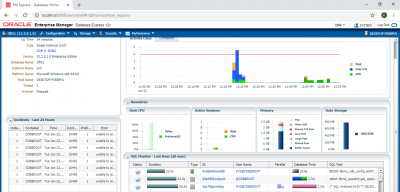Run Oracle 12c Home Page from the browser