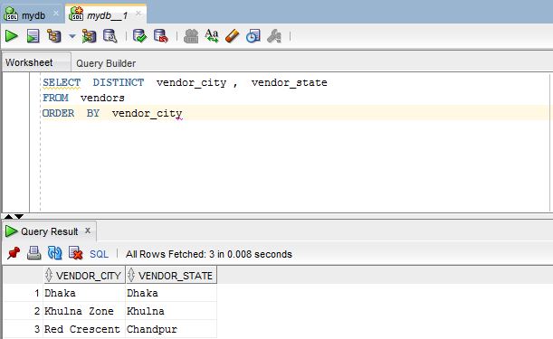 Create tables and use SELECT query using SQL Developer