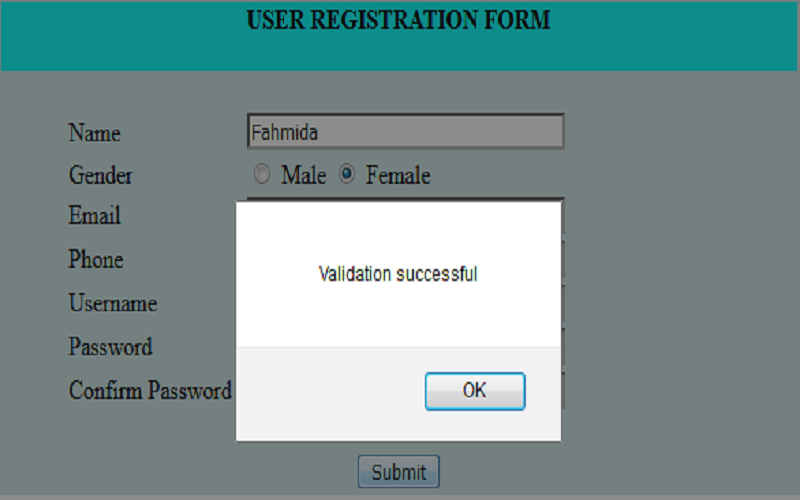Simple Form Validation Using Html And Javascript Fahmidasclassroom