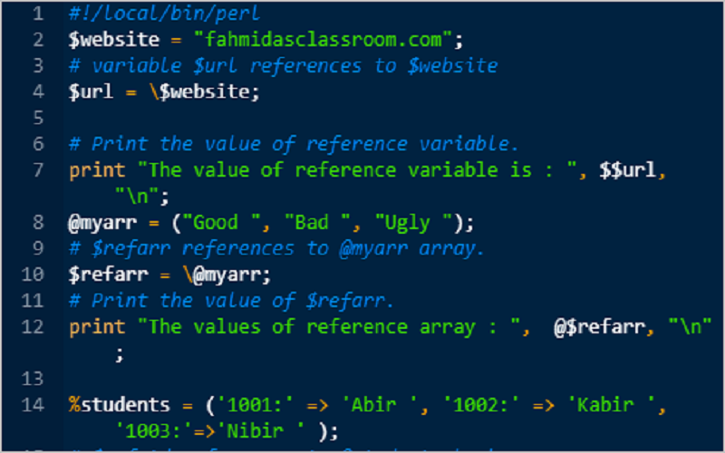 How To Use Variables And Array In Perl Fahmidasclassroom