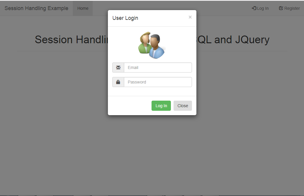 Session Handling Tutorial Using Php Mysql And Jquery