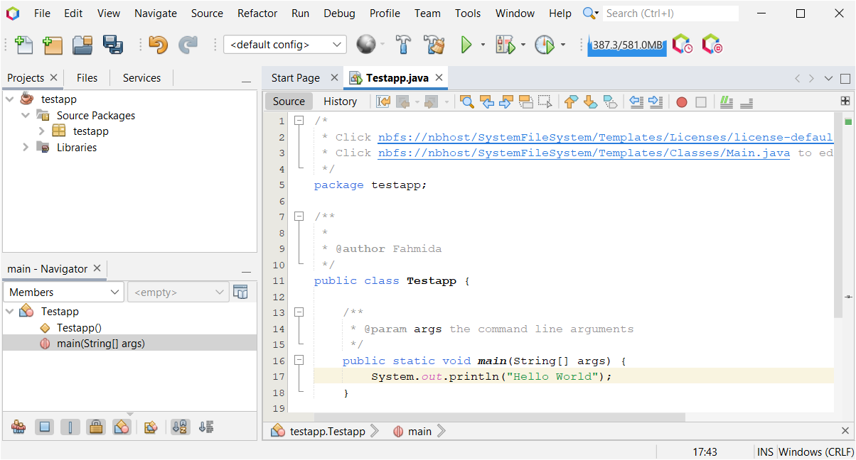 Run Java Application Using Netbeans Fahmidasclassroom