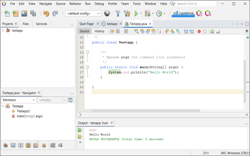 Run Java Application Using Netbeans Fahmidasclassroom